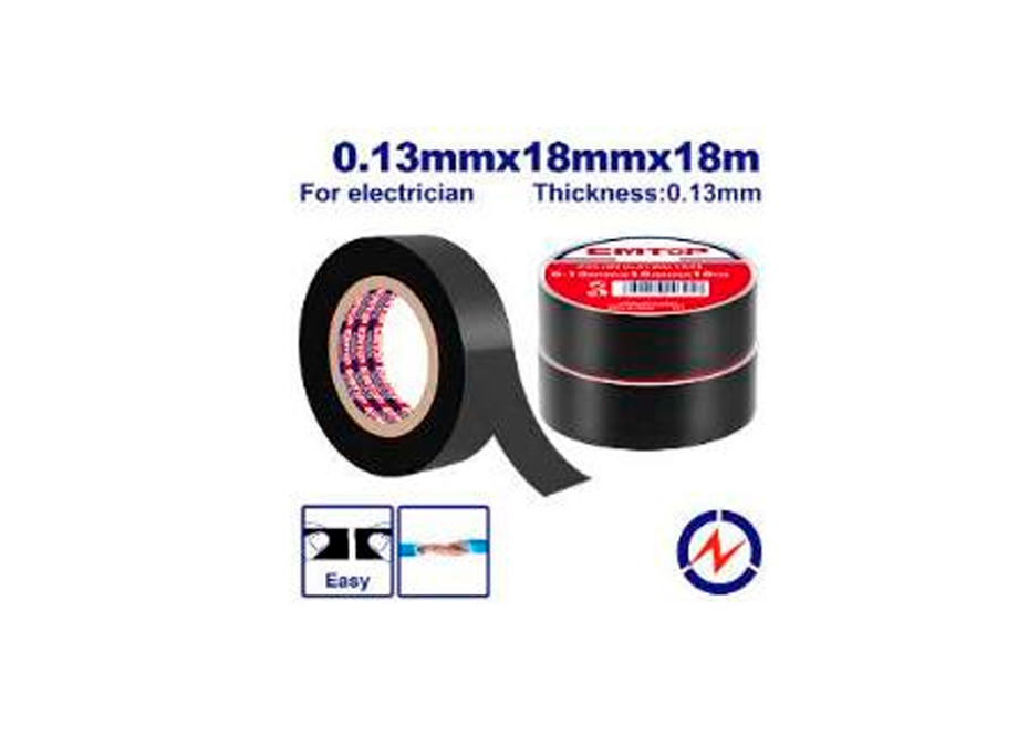 PAQUETE 10 UNIDADES CINTA AISLANTE NEGRA 18mm PVC EMTOP (18 M) | Millasur | Maquinaria y ...